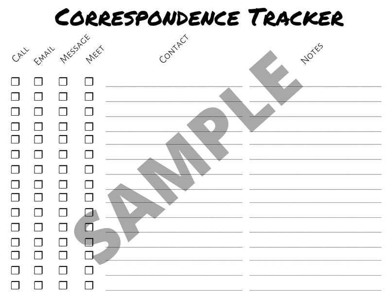 Correspondence Tracker ∣ Email Tracker ∣ Phone Call Tracker ∣ Contact ...