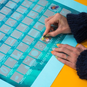 100 Book Scratch off Poster, Bucket List of the Best Literature (42x59 ...