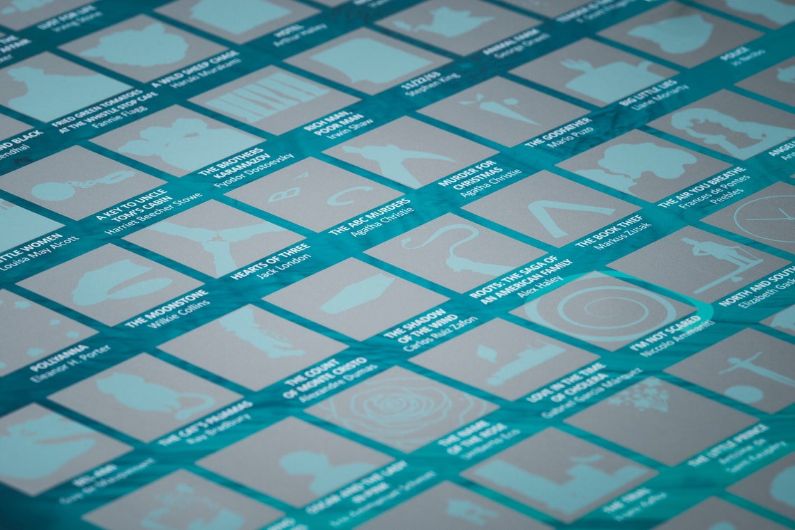 100 Book Scratch off Poster Bucket List of the Best | Etsy