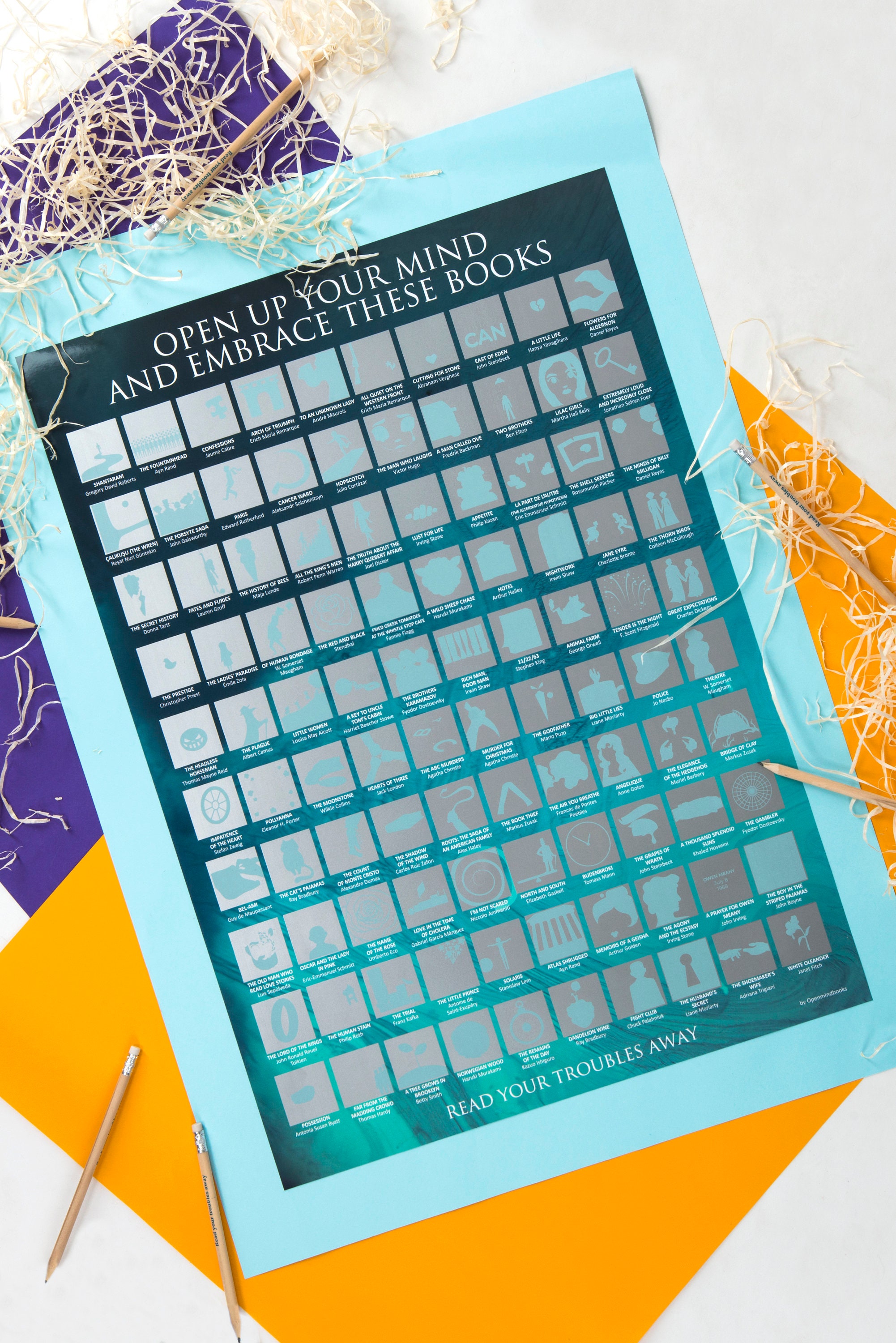 100 Book Scratch off Poster Bucket List of the Best | Etsy