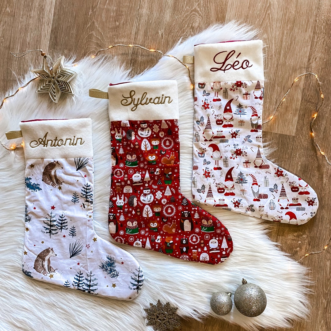 Bottes de Noël personnalisée/ botte de noel / chausson de noel/ noel ...