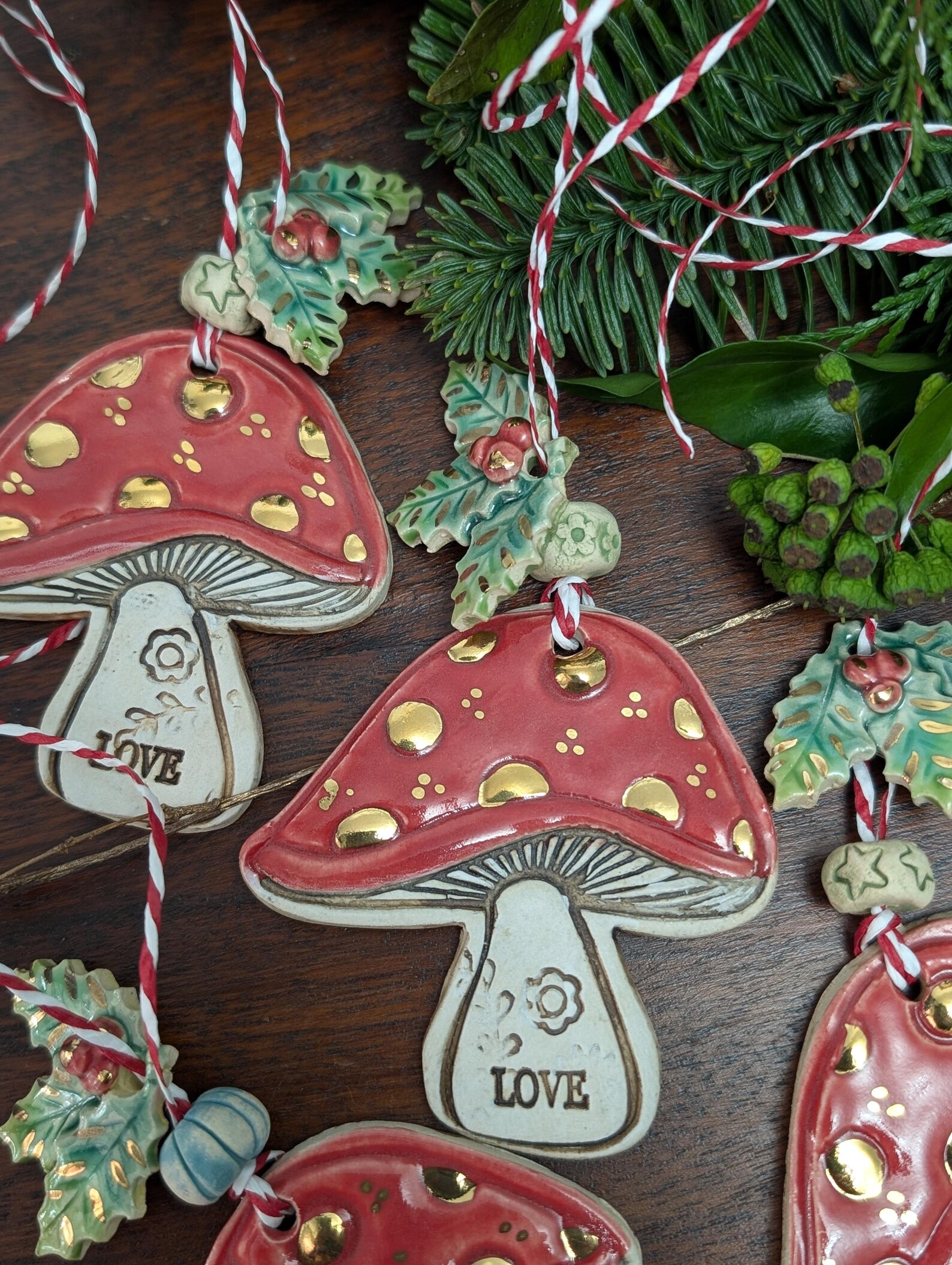Ceramic Toadstool Decoration - Etsy UK