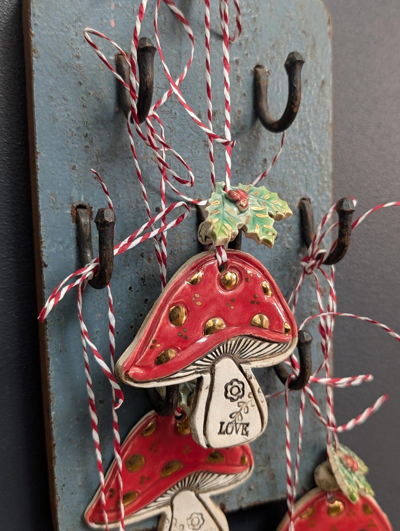 Ceramic Toadstool Decoration - Etsy UK