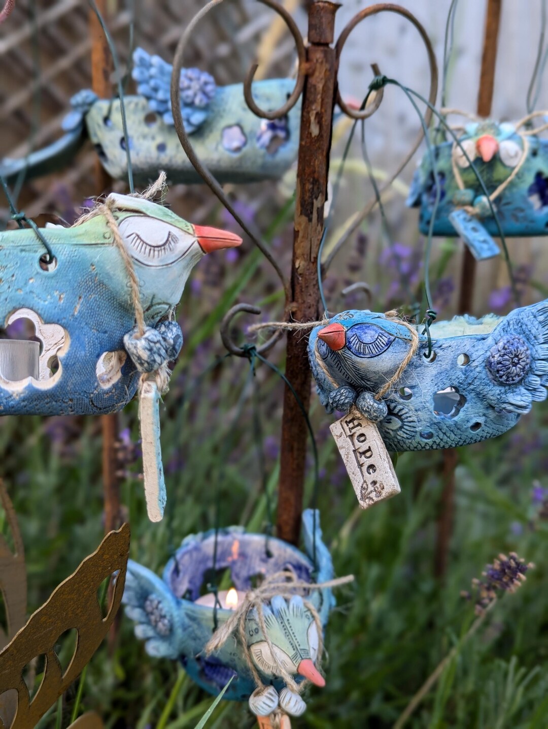 Ceramic Quirky Bird Lantern - Etsy