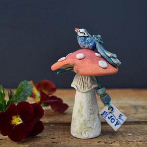 Quirky Bird Toadstool - Etsy