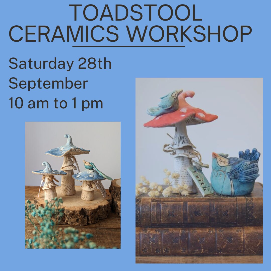 Ceramic Workshop Whimsical Toadstools - Etsy