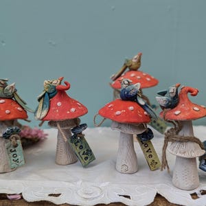 Quirky Bird Toadstool - Etsy
