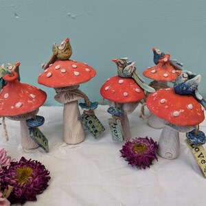 Quirky Bird Toadstool - Etsy