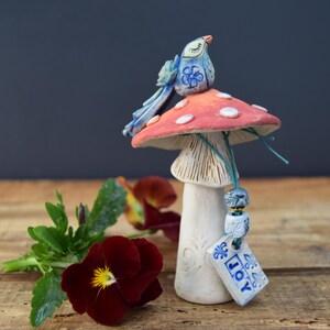 Quirky Bird Toadstool - Etsy