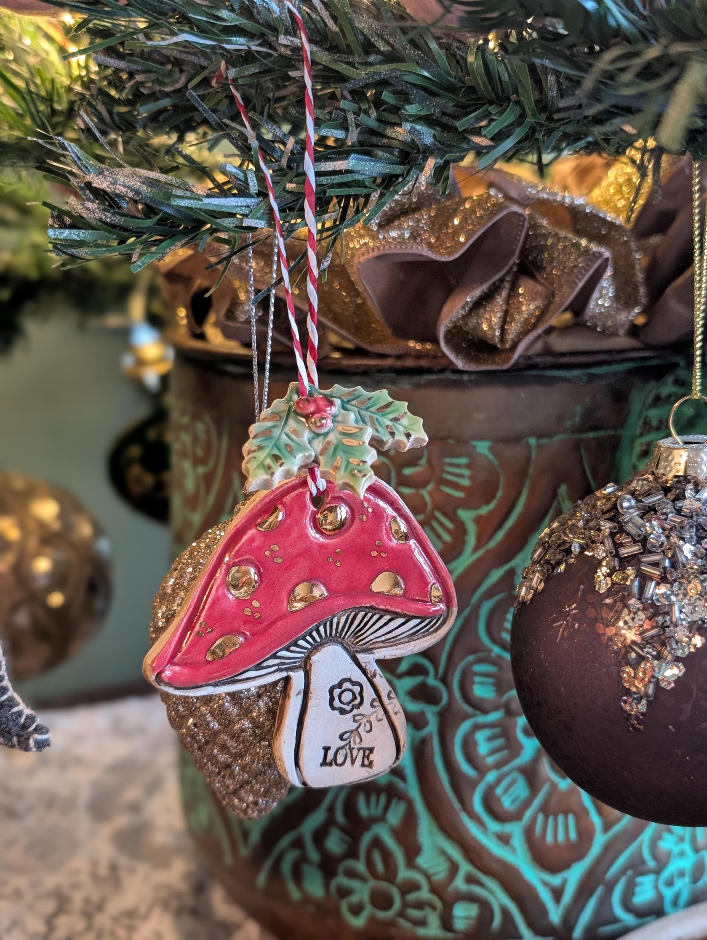 Ceramic Toadstool Decoration - Etsy UK