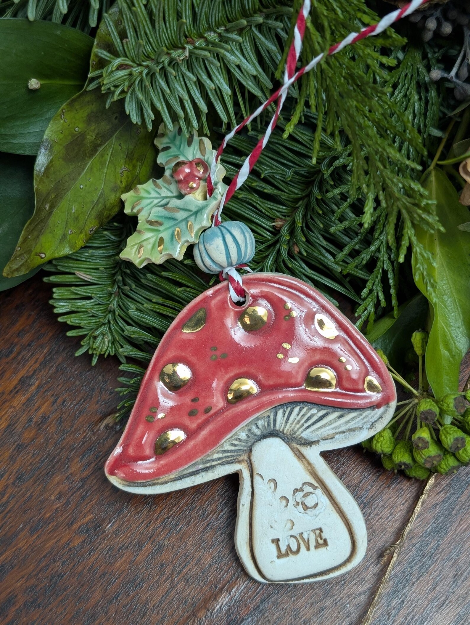 Ceramic Toadstool Decoration - Etsy UK