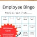 Employee Bingo - 60 Unique Cards - Etsy