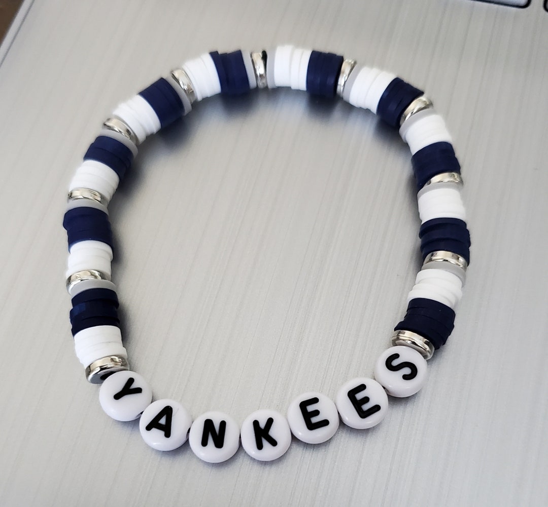 Yankees Beaded Bracelet - Etsy