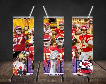 KC Chiefs 20oz Tumbler Super Bowl Champs Cup chiefs Tumbler Cup Kansas ...