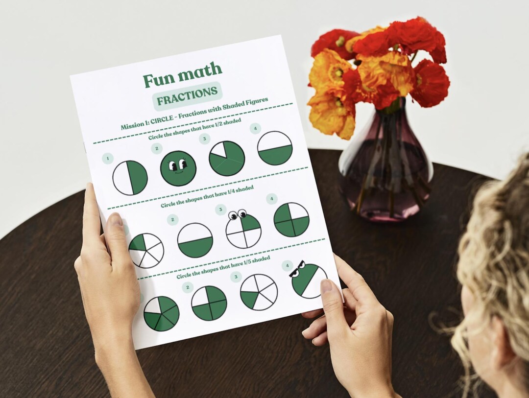 Printable Math Worksheets, Elementary School Fractions, Elementary ...