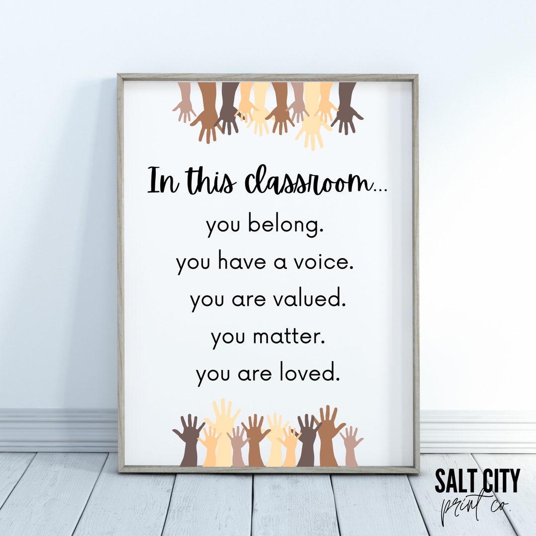 In This Classroom Inclusive Classroom Poster Classroom - Etsy