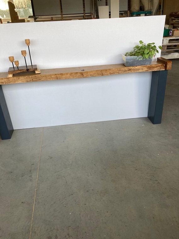 Table à poutres console murale en chêne planche TV planche - Etsy France