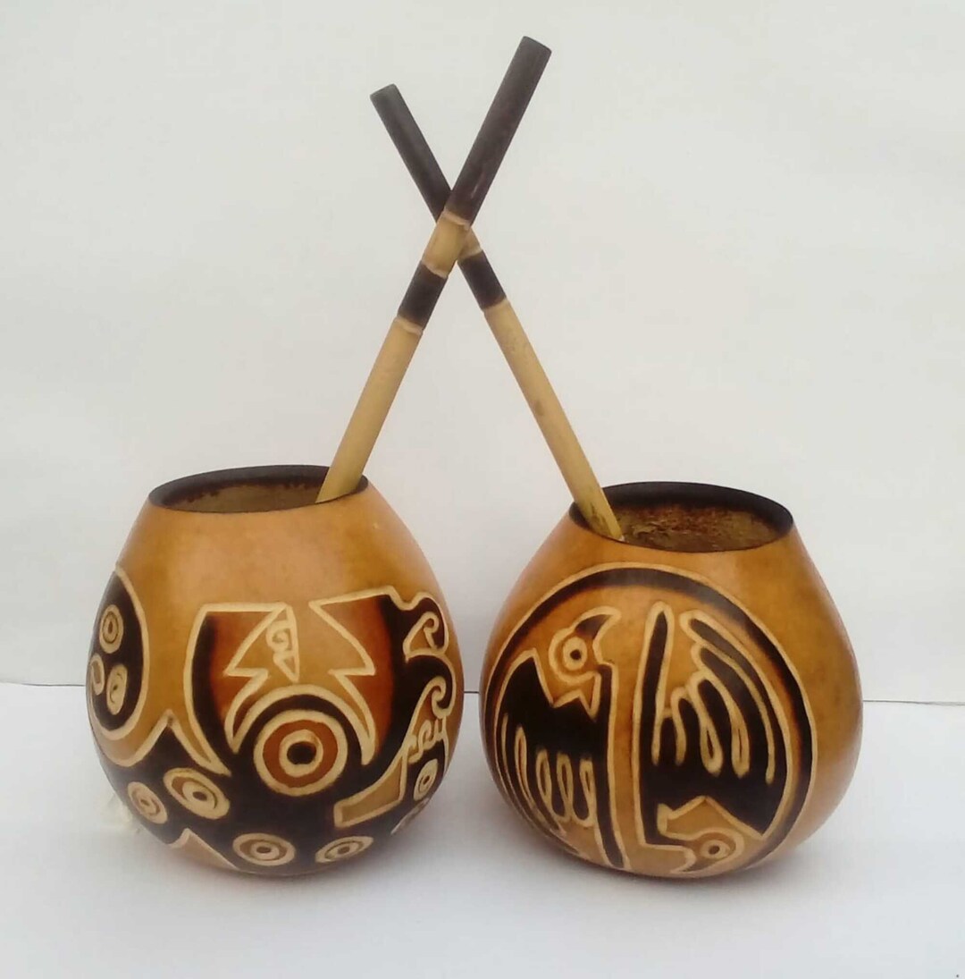 Condor Dragon Gourd Mate Precolumbian Design/carved and - Etsy