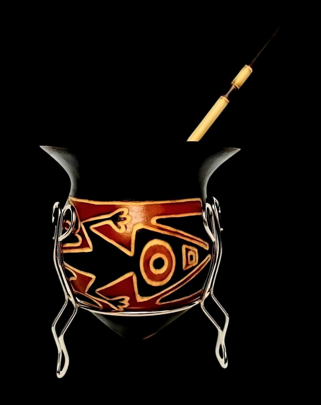 Porongo Mate Gourd Cup Argentine Pumpkin/hand Made/carved-burned/no ...