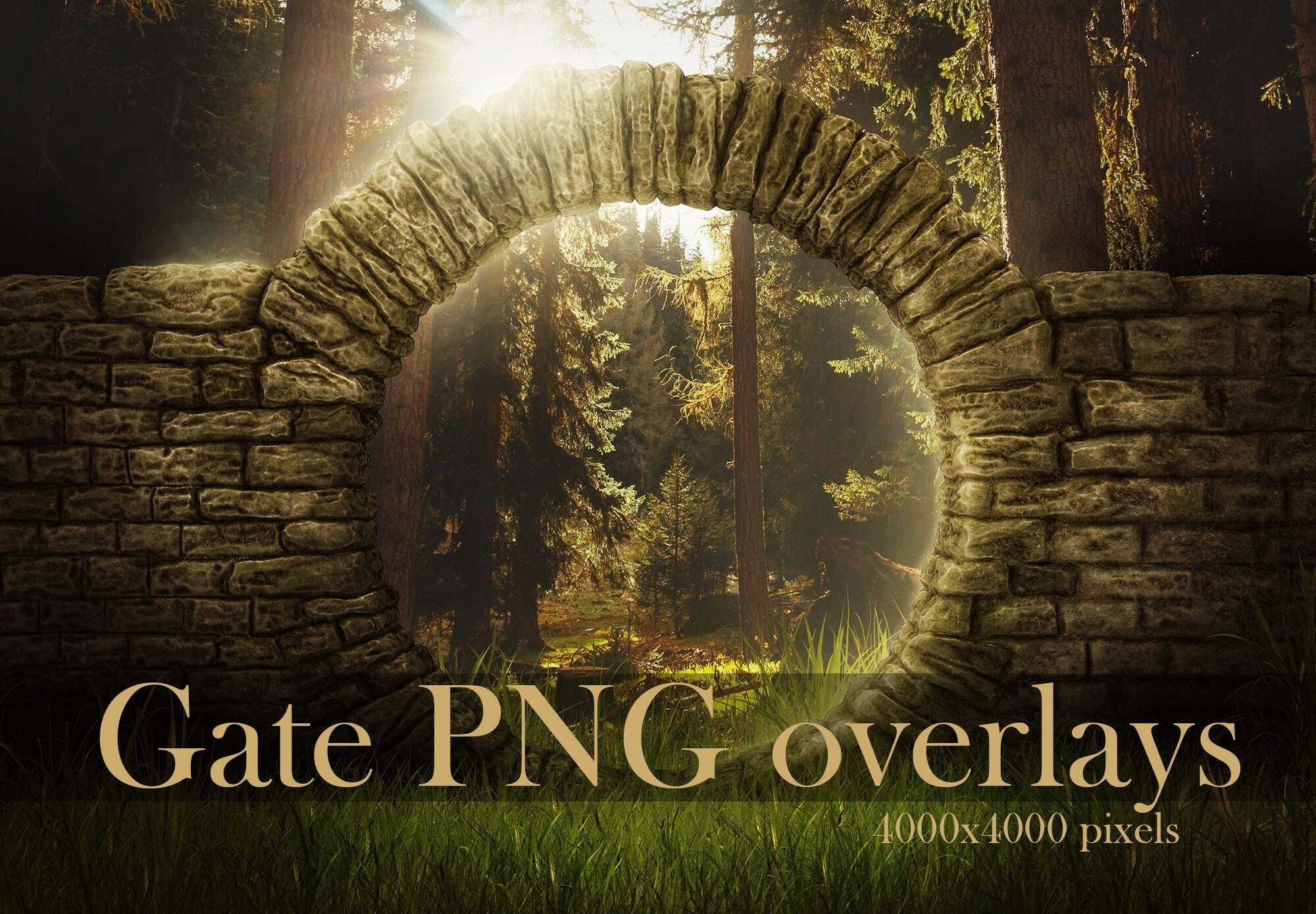 Gate PNG Overlays, 3D Renders, High Resolution, 4000x4000 Pixels - Etsy