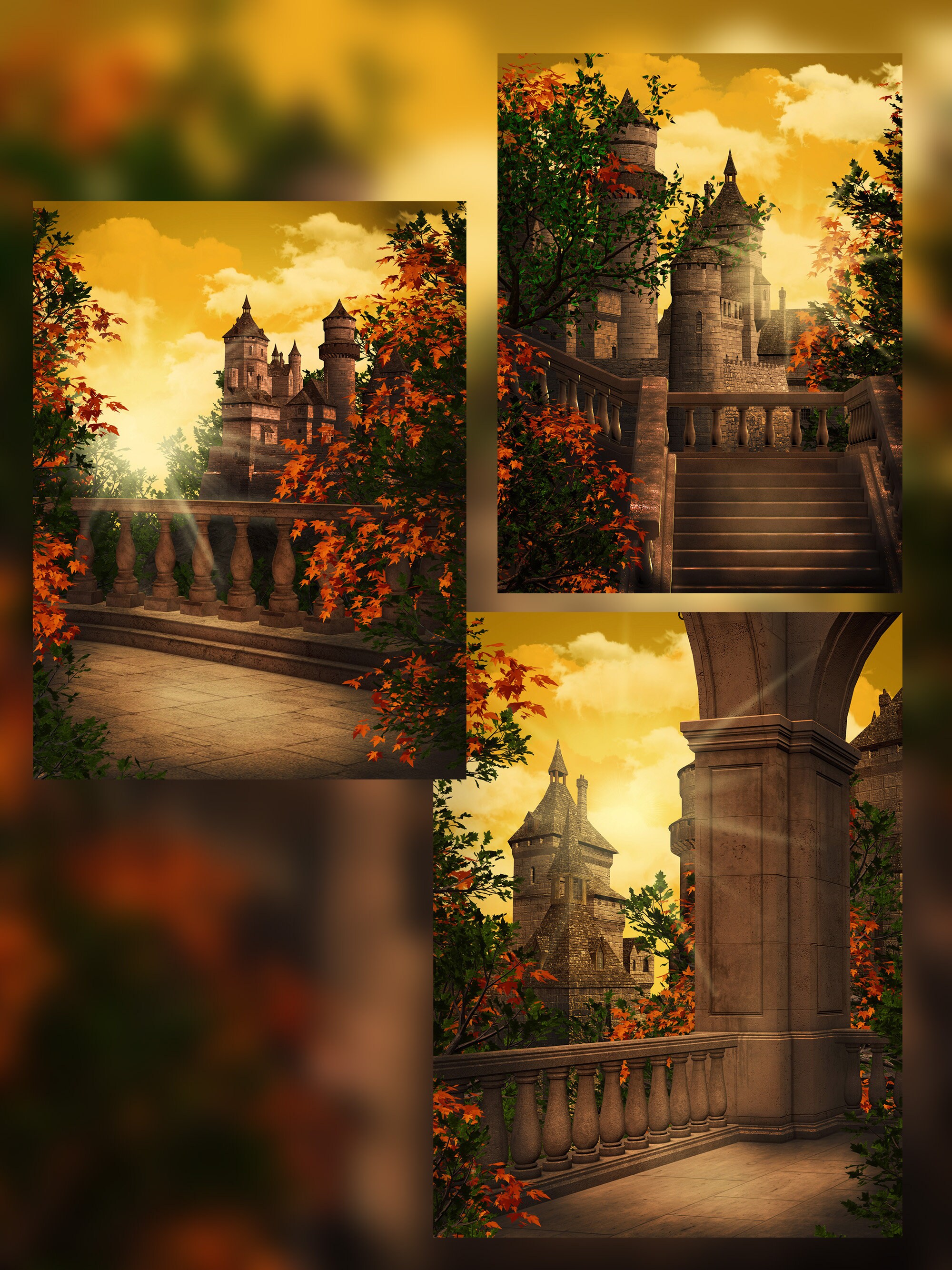 A Collection of 5 Digital, High Resolution JPEG Files, Backgrounds With ...