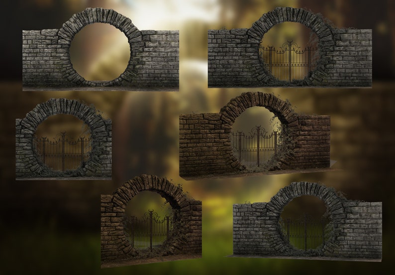 Gate PNG Overlays, 3D Renders, High Resolution, 4000x4000 Pixels - Etsy
