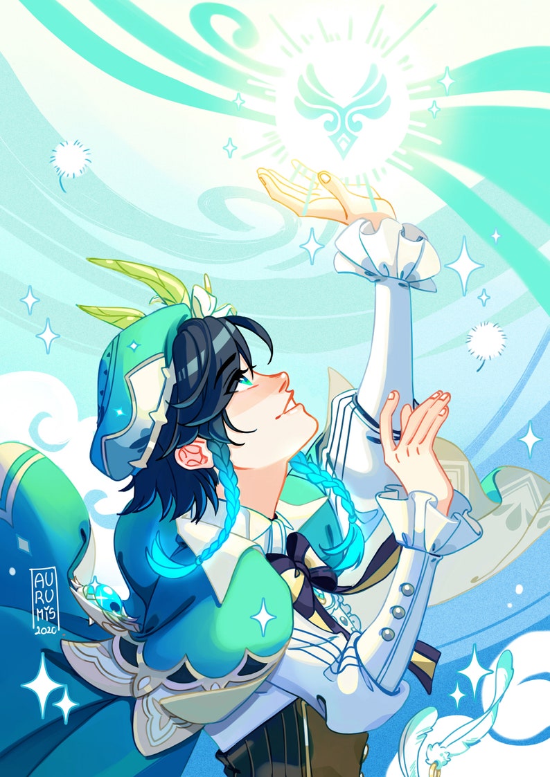 Venti Genshin Impact PREORDER Print A5 - Etsy UK