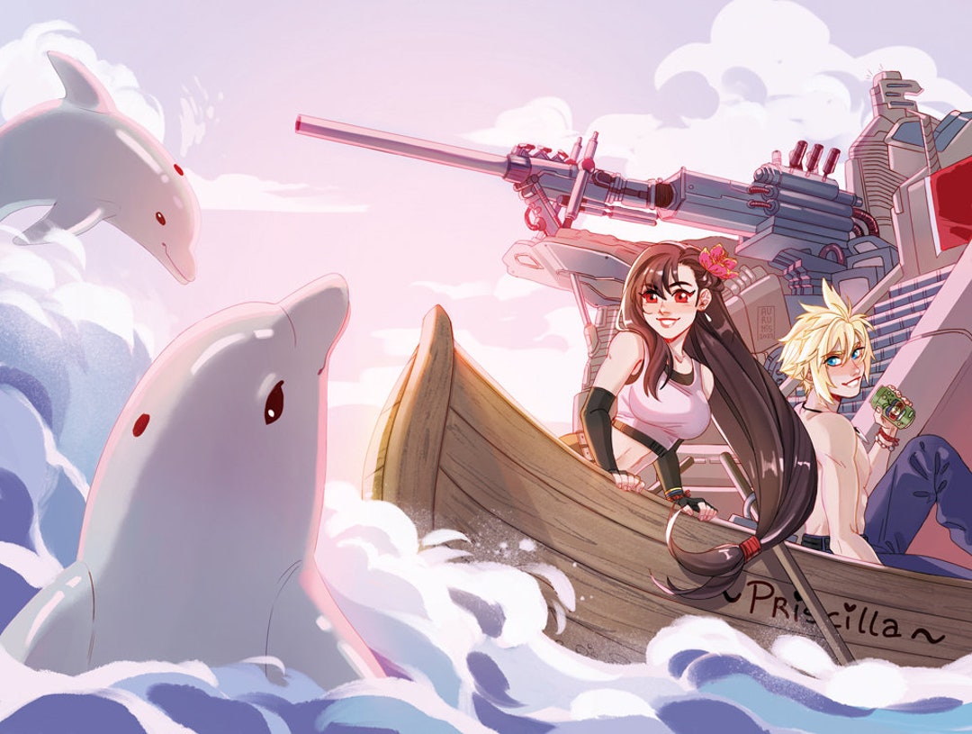 Tifa and Cloud PRINT - Final Fantasy 7 Remake - FF7R - Final Fantasy ...