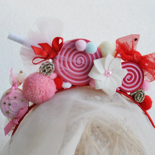 Christmas Candy Cane Headband Winter Girl Accessories - Etsy