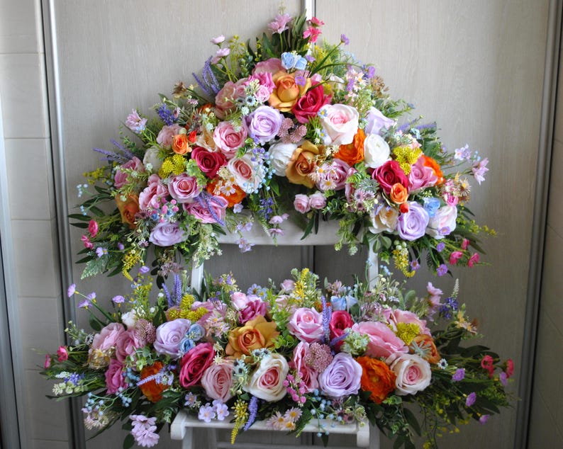 Wildflowers Arch Flowers, Multicolor Arch Swag, Spring Summer Wedding ...