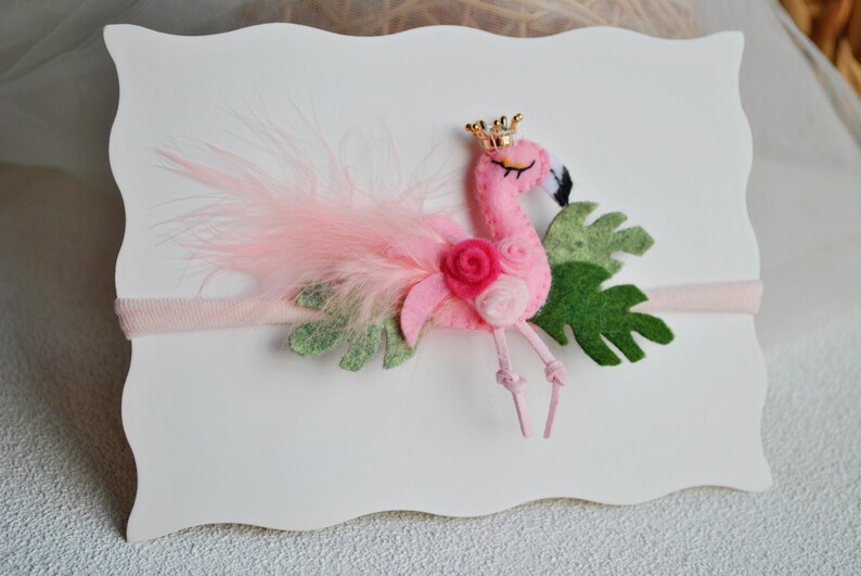 Pink Flamingo Headband Flamingo Baby Headband Felt Headband | Etsy