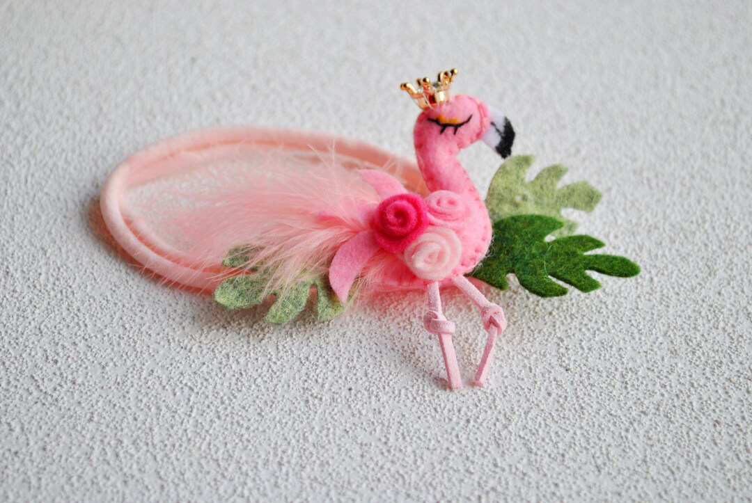 Pink Flamingo Headband Flamingo Baby Headband Felt Headband - Etsy