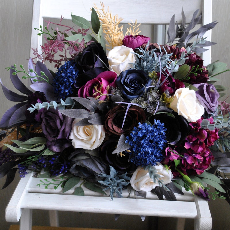 Plum Wedding Bouquet - Etsy