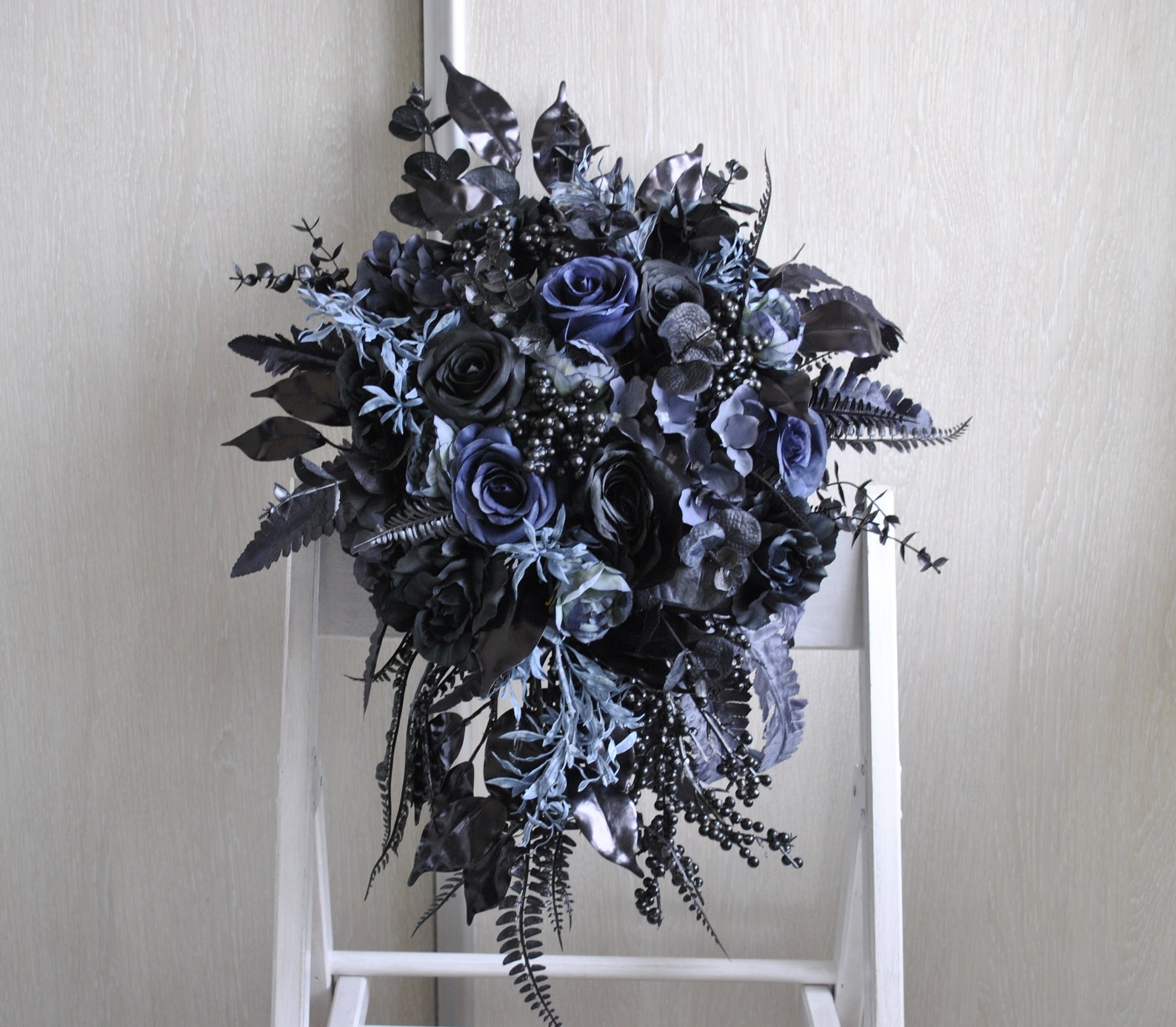 Black Bridal Bouquet Gothic Wedding Bouquet Halloween - Etsy