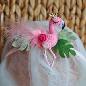 Pink Flamingo Headband Flamingo Baby Headband Felt Headband | Etsy