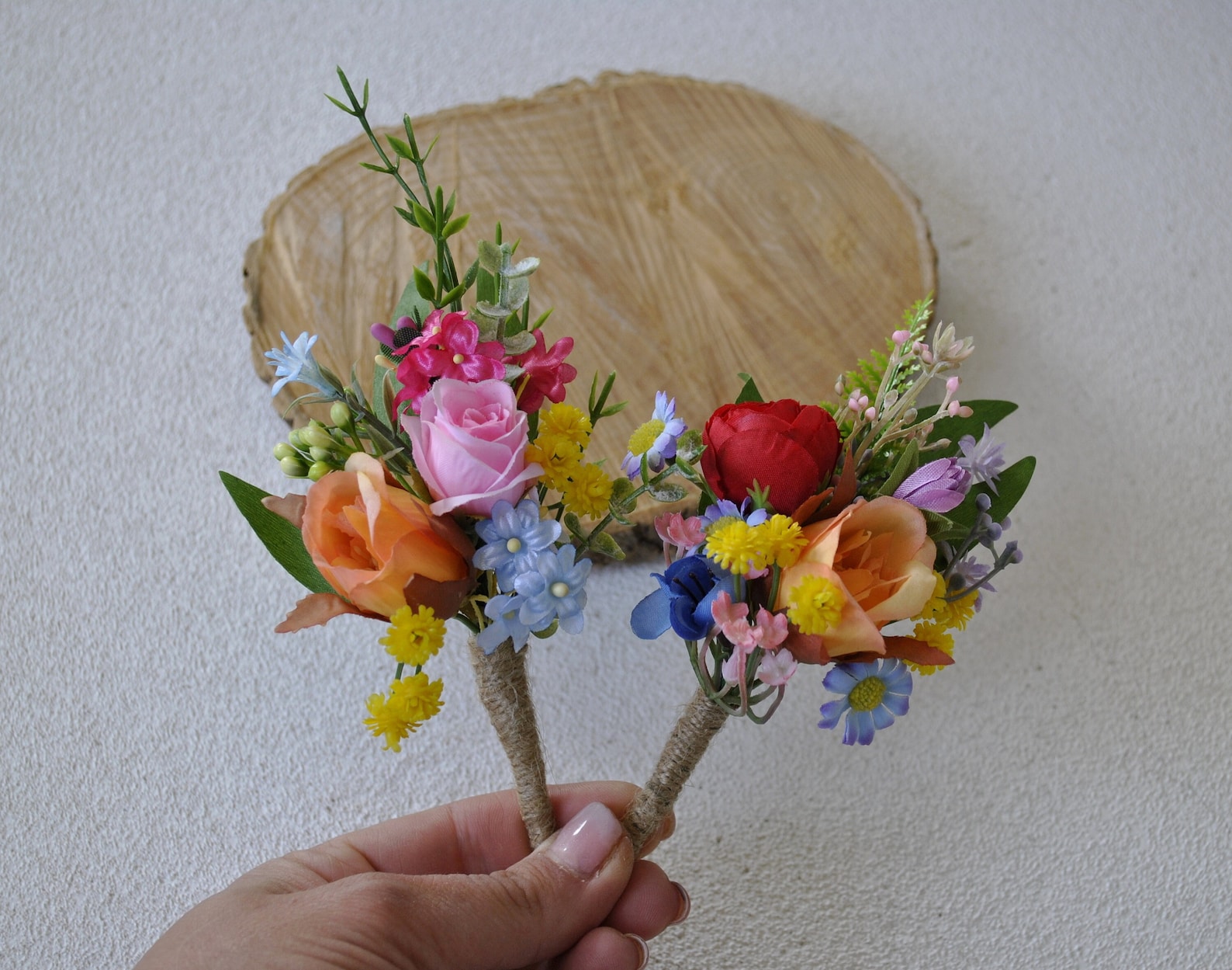 Jewel Tone Wedding, Colorful Boutonniere for Men, Summer Wedding ...