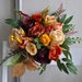 Rust Burgundy Orange Bouquet Fall Wedding Bouquet Cascading - Etsy