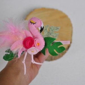 Pink Flamingo Headband Flamingo Baby Headband Felt Headband - Etsy