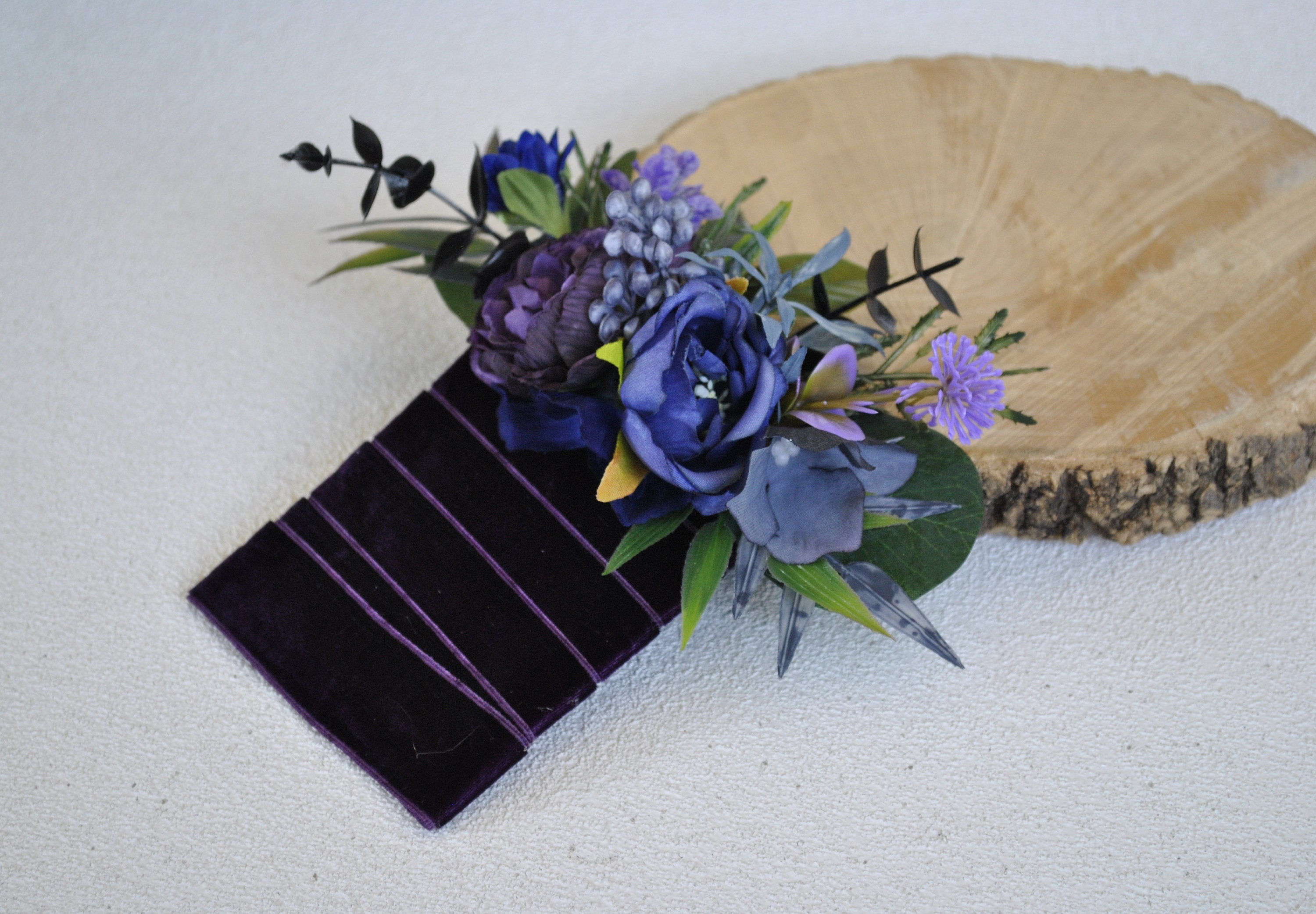 Purple Blue Pocket Boutonniere, Fall Wedding, Boutonniere for Men - Etsy
