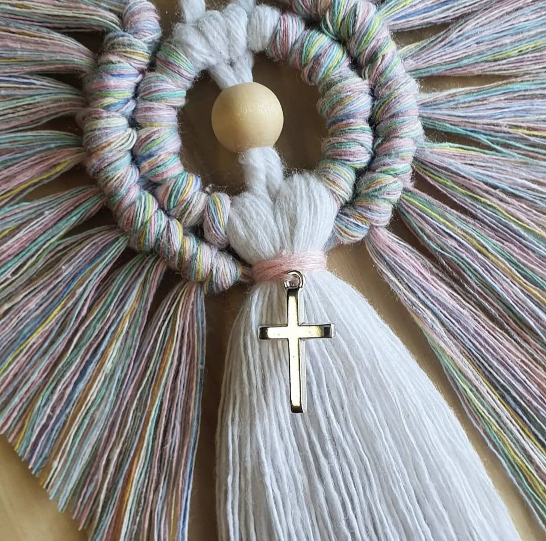 Macrame Holy Communion Christening Baptism Angel. Lovely Gift Handmade ...