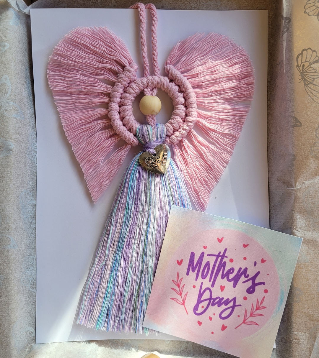 Mothers Day Macrame Angel. Gift Idea Unique for Mum Mummy Mother Mam ...
