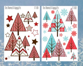 Christmas Funky Trees Digital Clip Art and Digital Papers-personal and ...