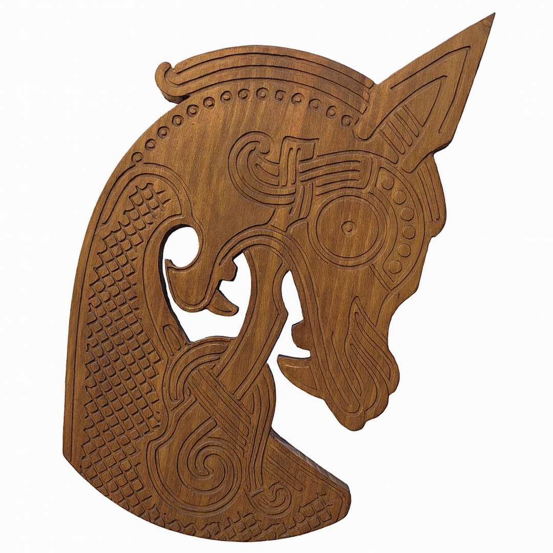 Viking Dragon Head (dreki) SVG DXF – Nordic Pattern Laser Cut File ...
