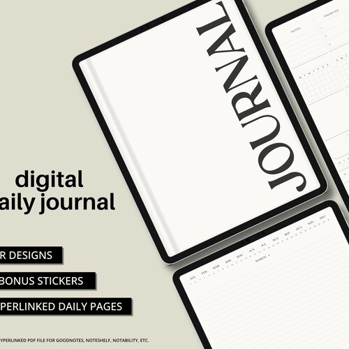 Daily Digital Journal for Goodnotes Notability Digital - Etsy