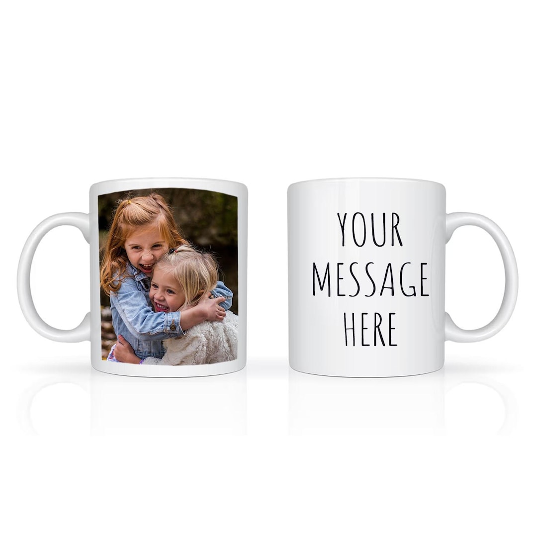 Personalised Photo & Text Mug Gift Tea Coffee Cup and Coaster Novelty ...
