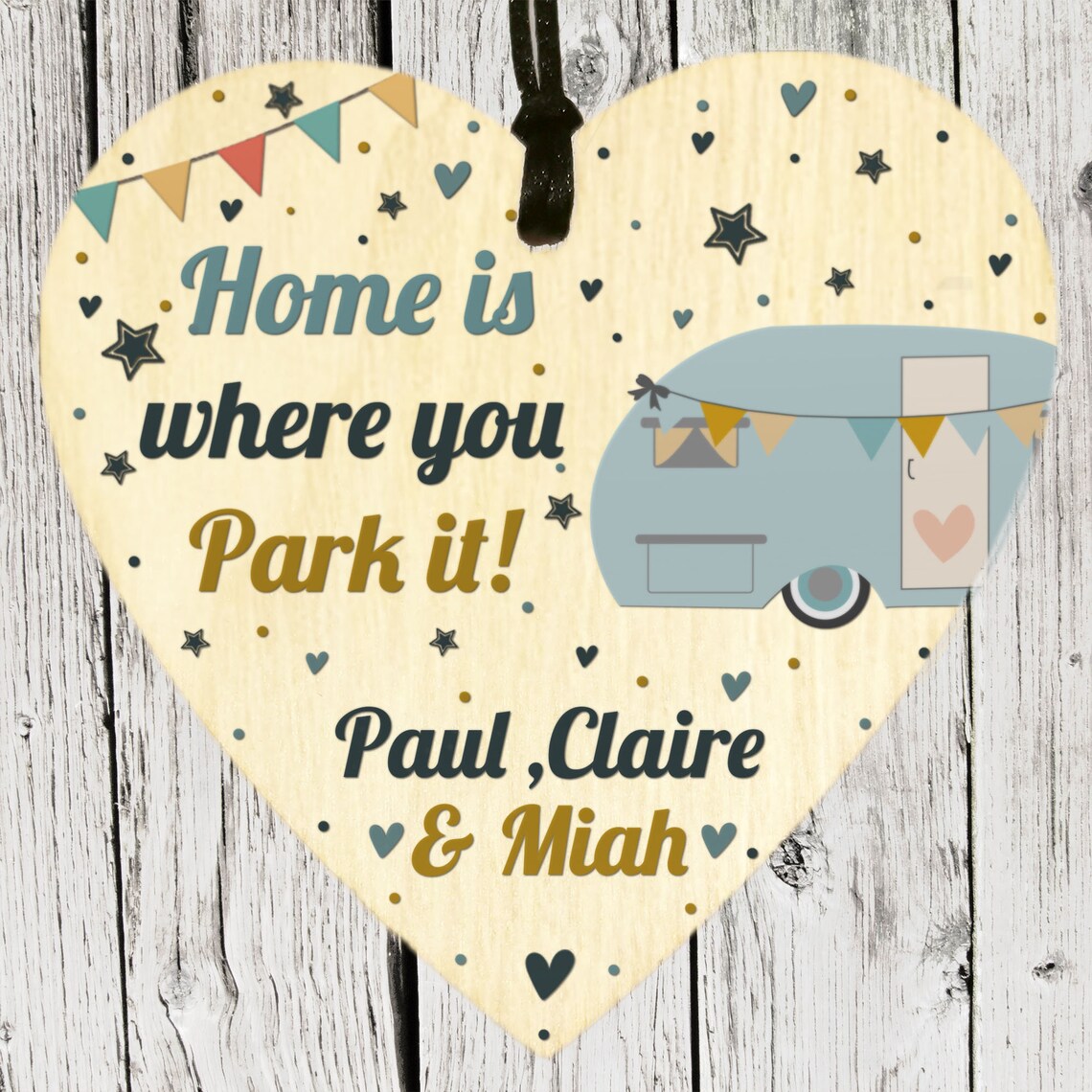 Personalised Camper Caravan Holiday Family Friendship Gift Camping ...