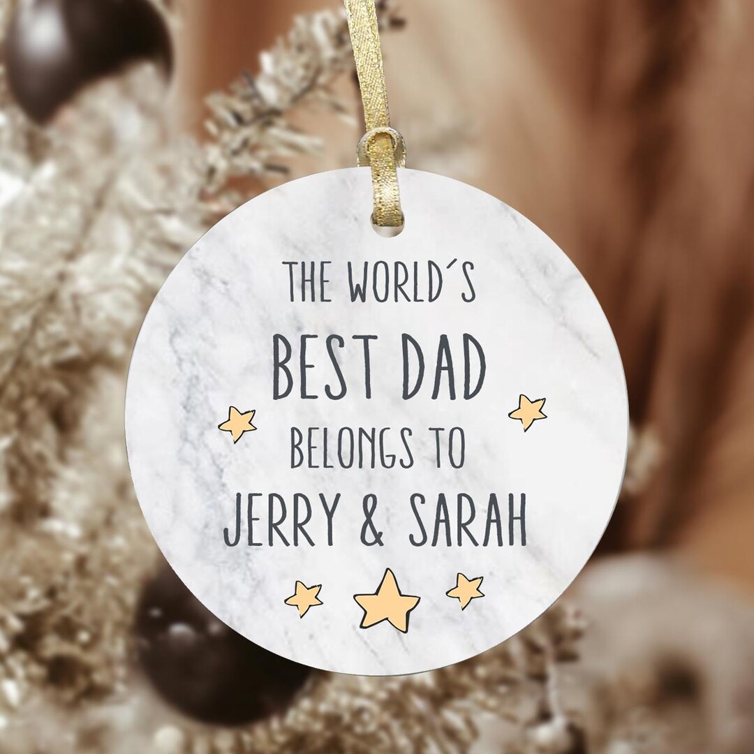 Personalized Best Dad Plaque Custom Ceramic Keepsake for Daddy From Son ...