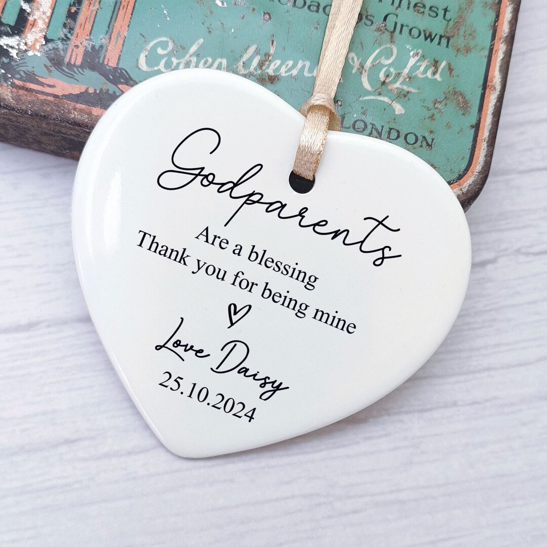 Godparents Are a Blessing Thank You for Being Mine-personalised Gifts ...