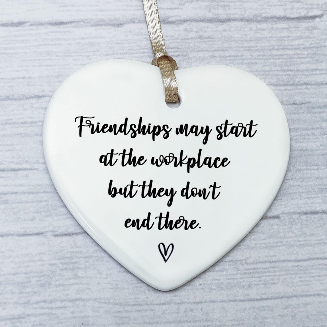 Workplace Friendship Ceramic Plaque - Thoughtful Gift for Coworkers ...