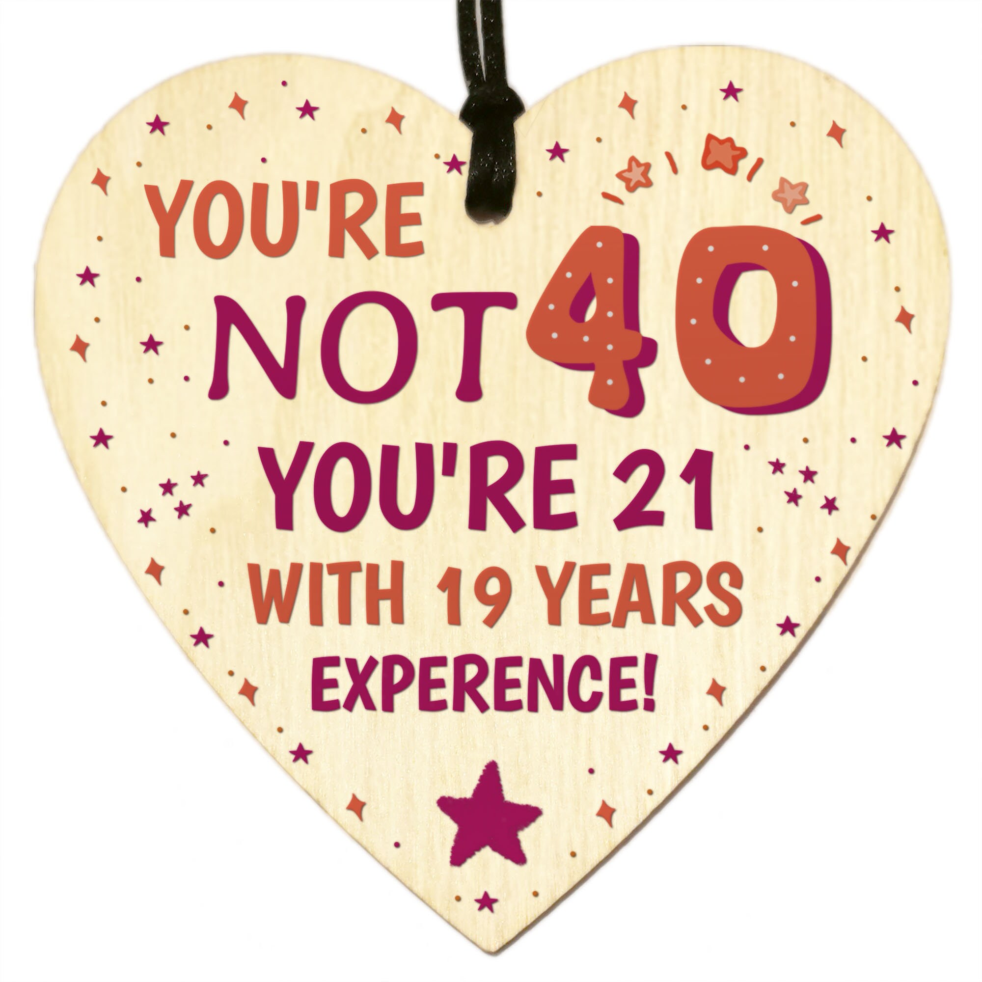 Happy 40th Birthday Cards Gifts for Friends Keepsake Wooden | Etsy